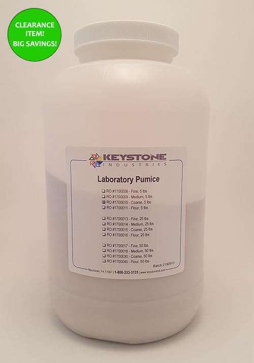 KEYSTONE Lab Pumice, Coarse 0-3/4, 5lbs. #1700010 | Chase Dental Supply
