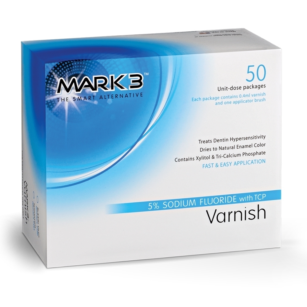 MARK3 5% Sodium Fluoride Varnish With TCP Caramel Unidose 50/bx ...