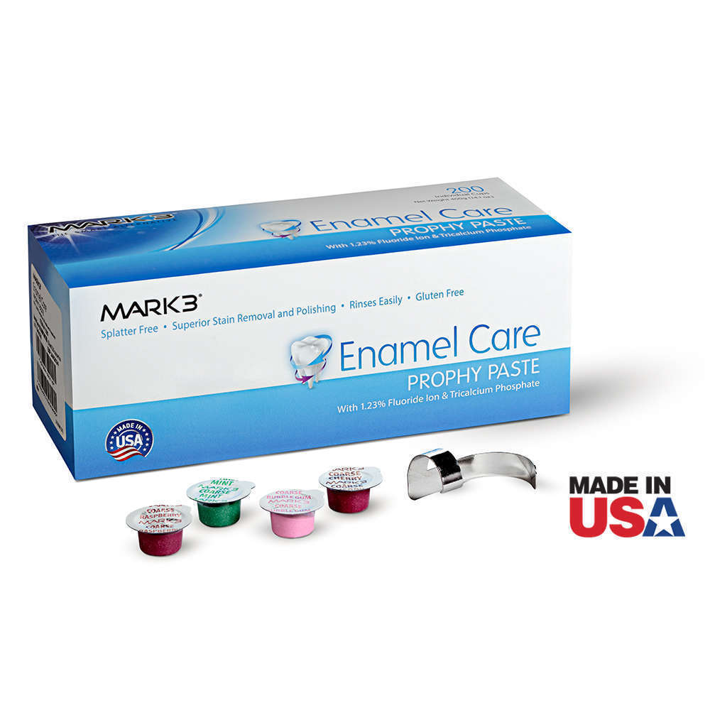 MARK3 Enamel Care Soft Prophy Paste Coarse Bubble Gum W/TCP 200/bx ...