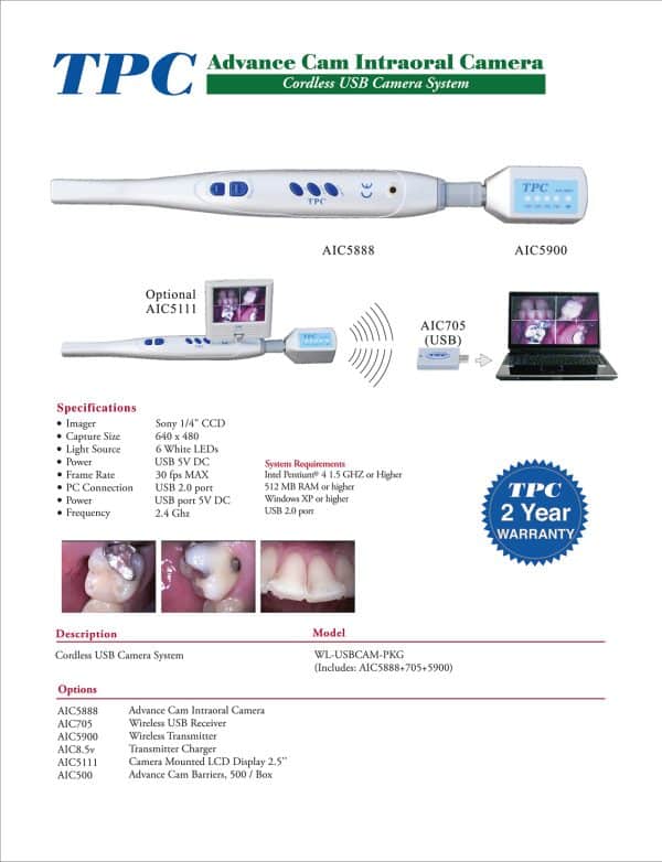 TPC - AdvanceCam Intraoral Cameras | Chase Dental Supply